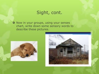 Writing with your senses day 2 | PPTX