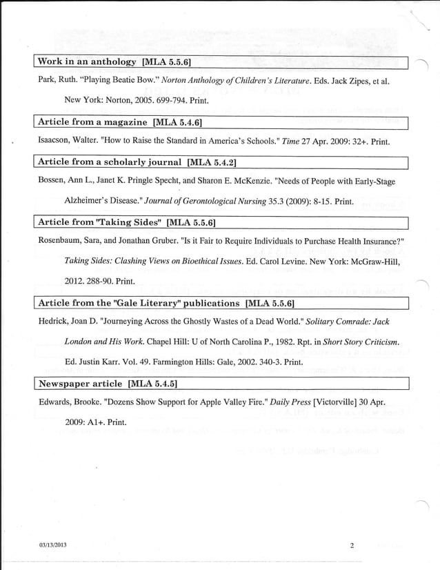 Writing workshop handout | PDF