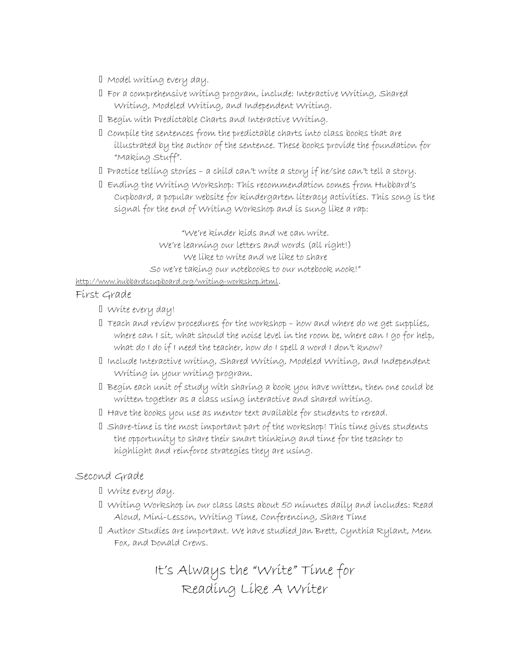 Writing workshop presentation | DOC