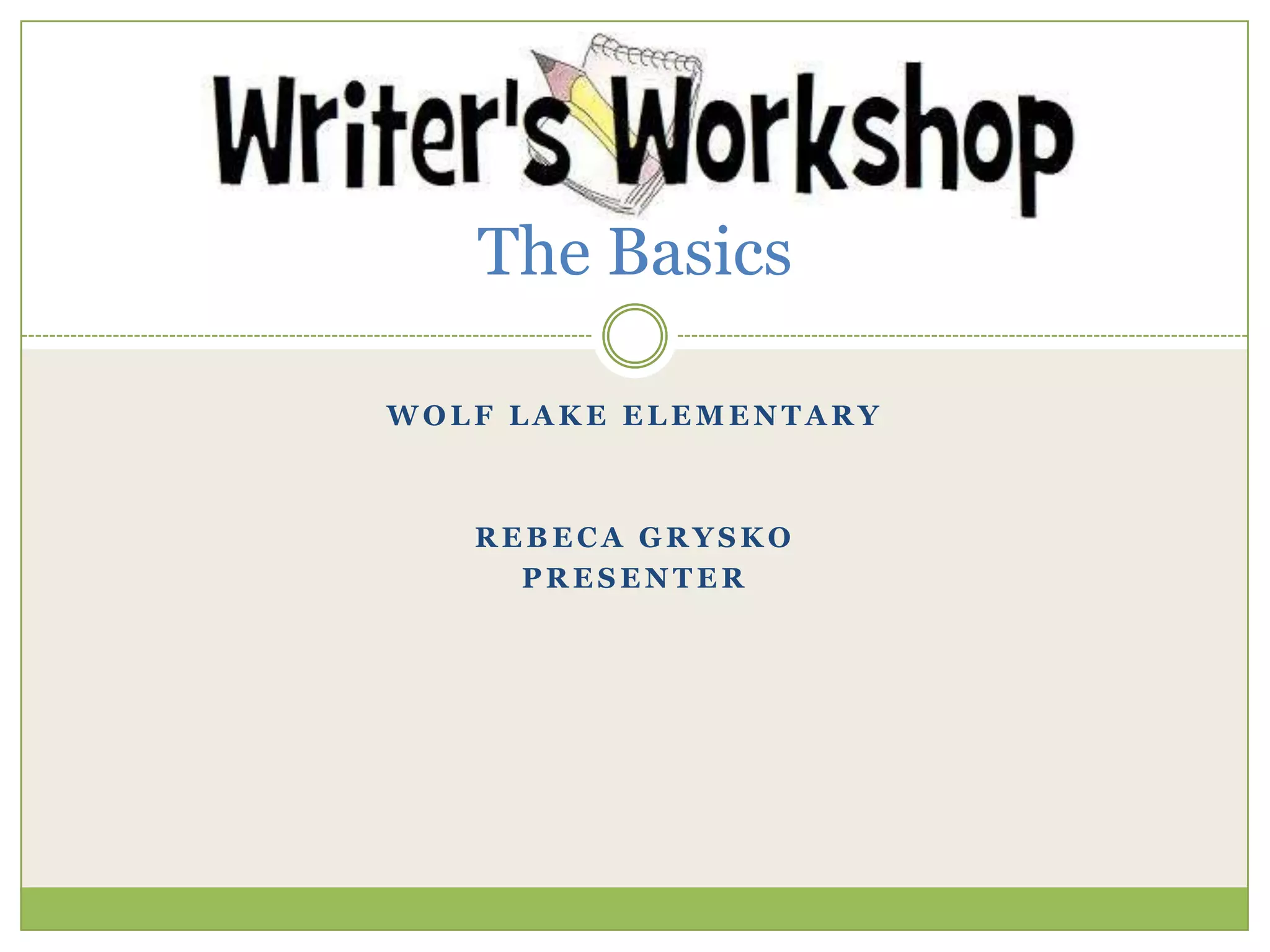 Writing workshop presentation | PPT