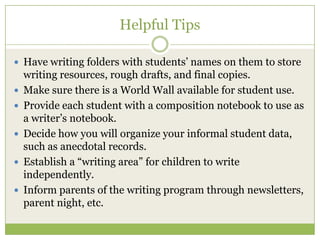 Writing workshop presentation | PPT