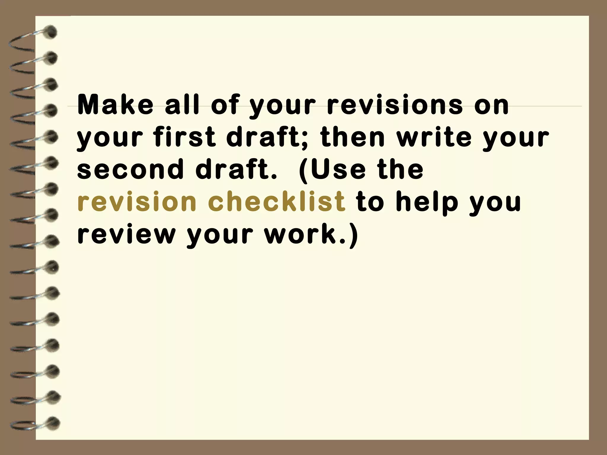 Writing workshop revision | PPT