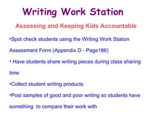Writing workstation | PPT
