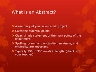 Writing your Abstract | PPTX