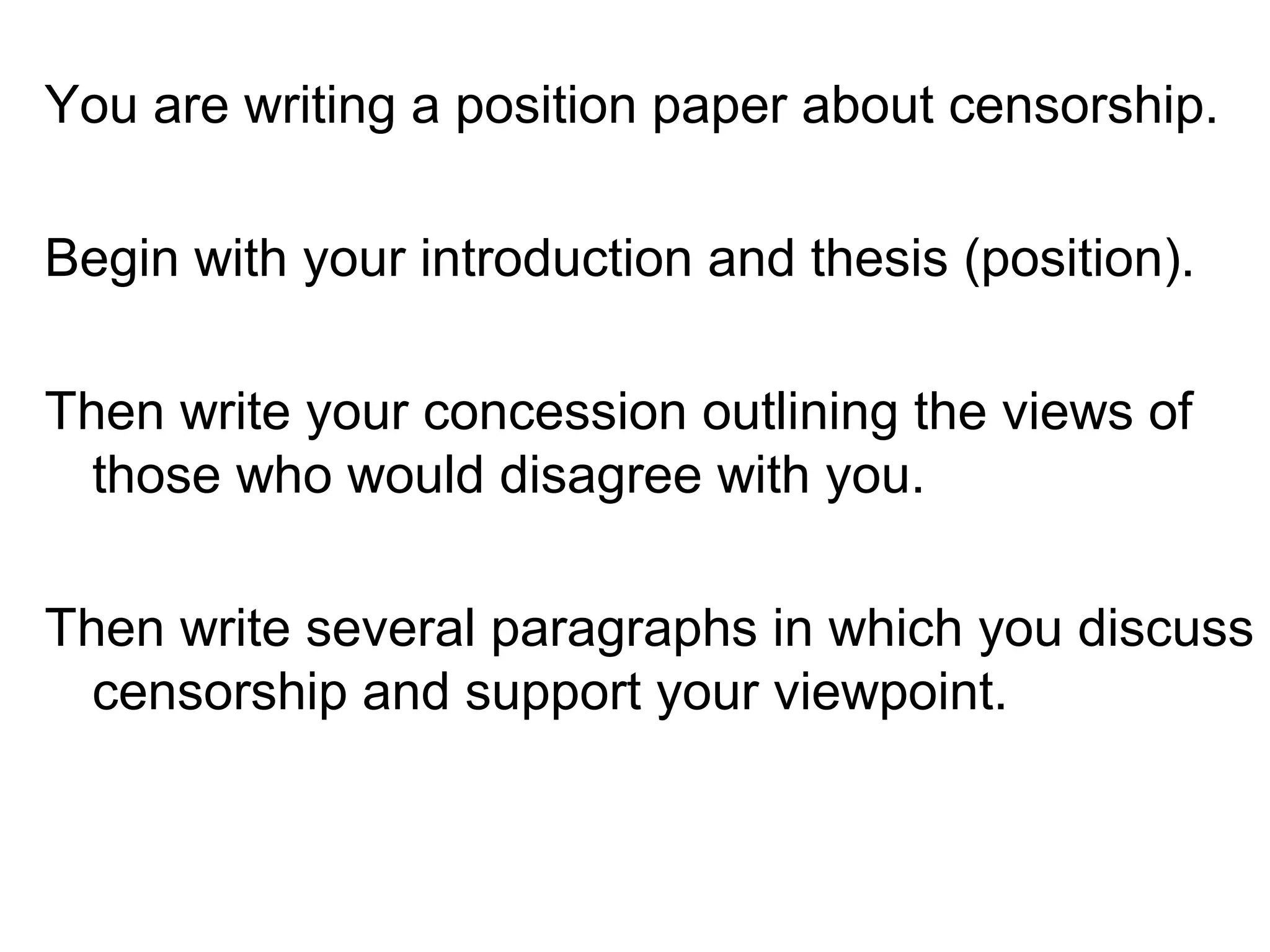 Writing your concession | PPT