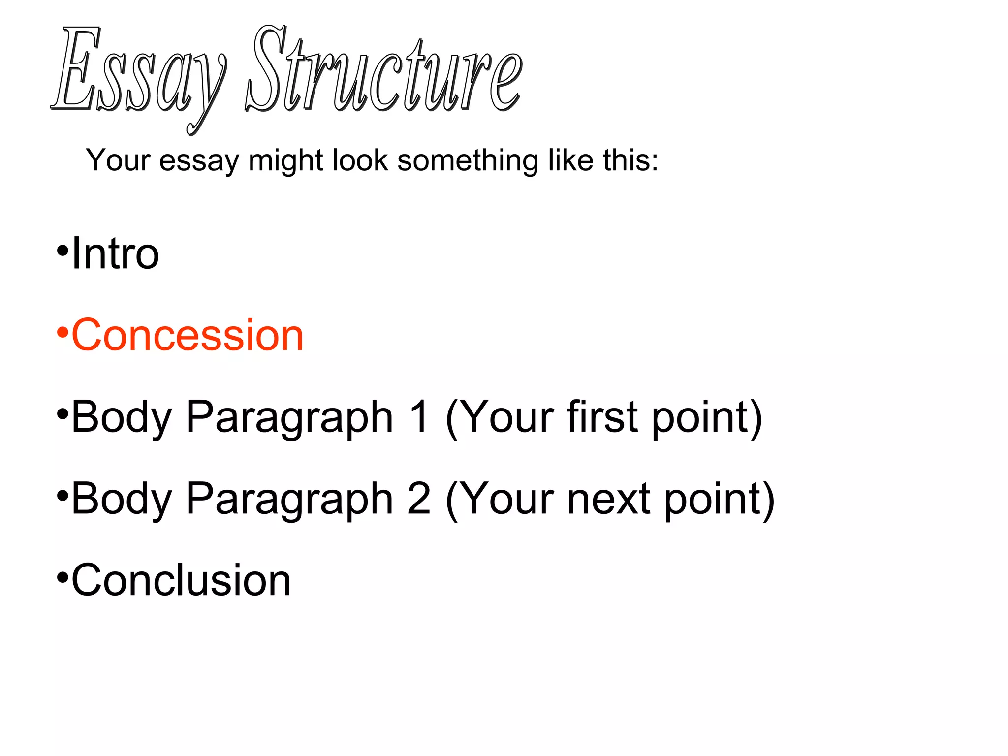 Writing your concession | PPT