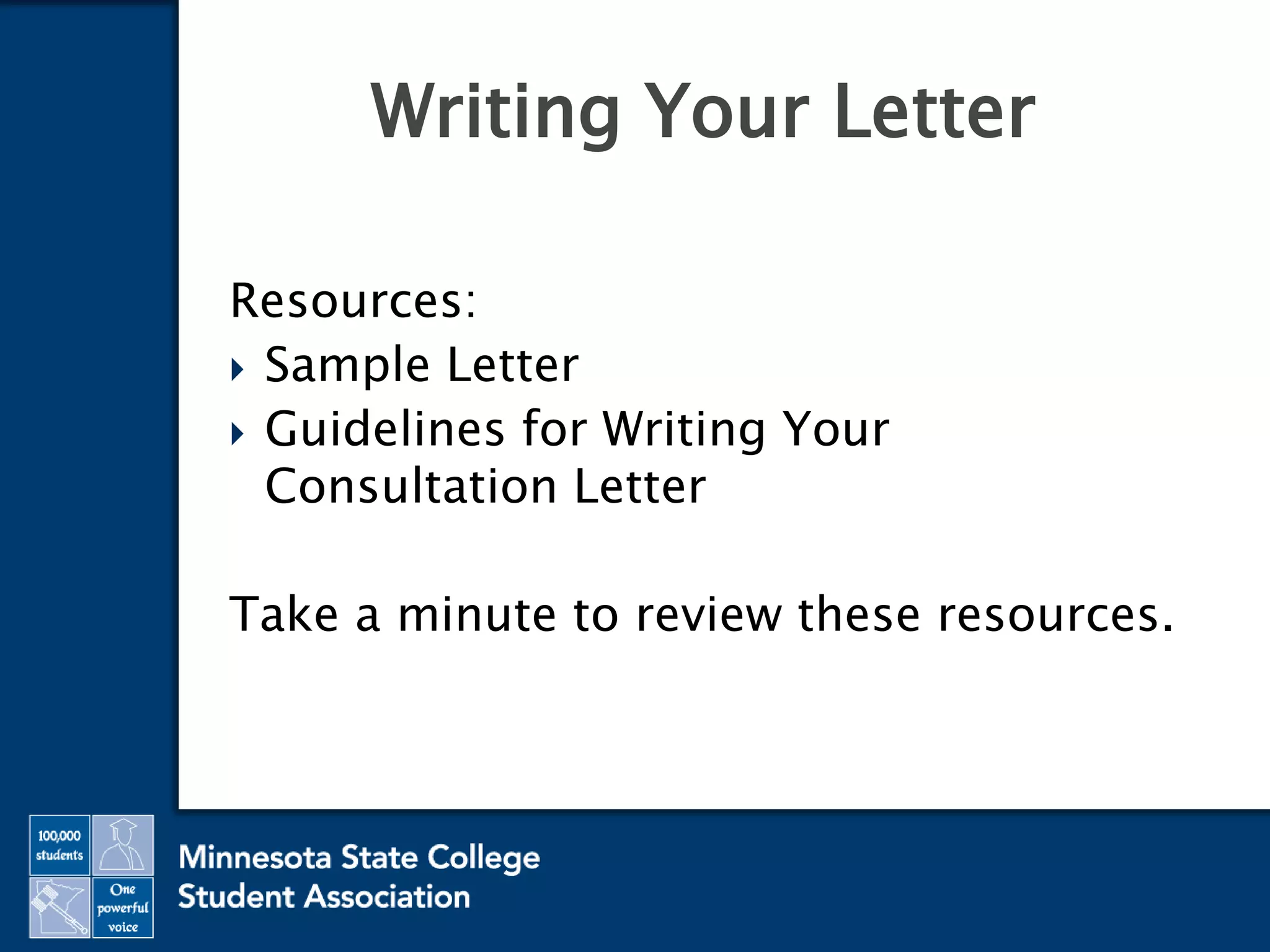 Writing your Consultation Letter | PPTX