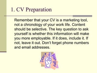 Writing your Curriculum Vitae | PPT
