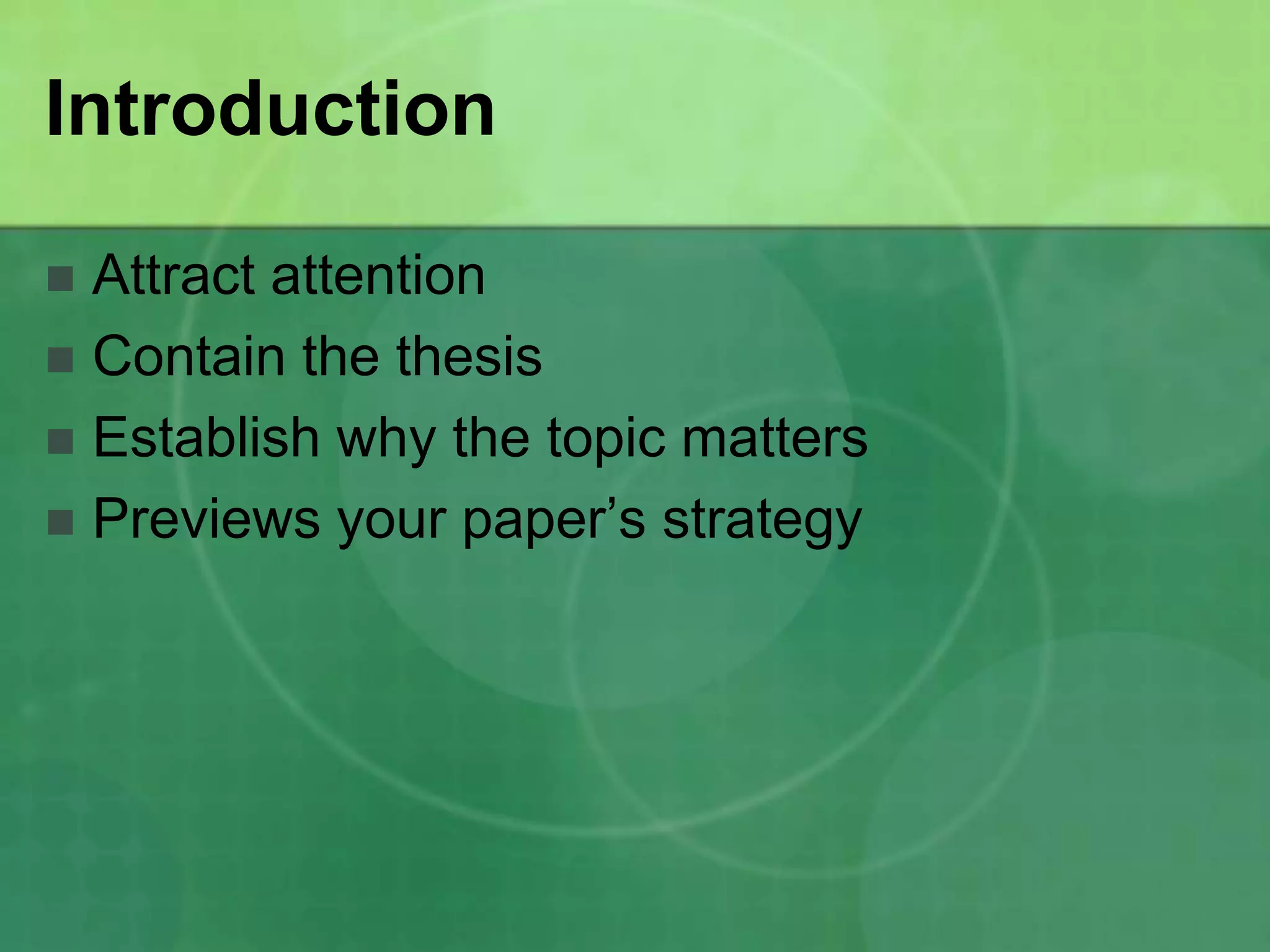 Writing Your Introduction | PPTX