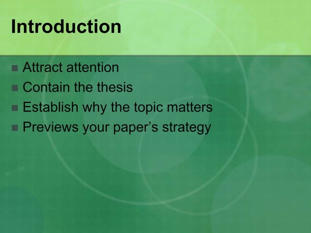 Writing Your Introduction | PPTX