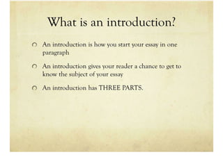 Writing Your Introduction | PDF