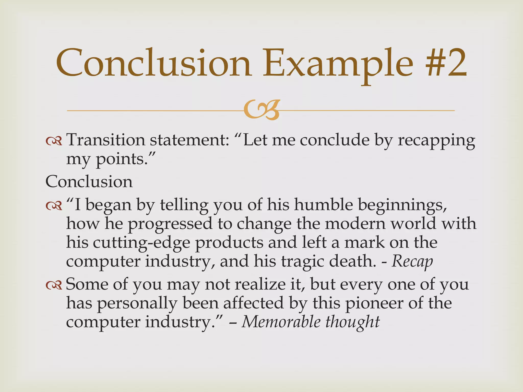 Writing your introduction, transitions, and conclusion | PPT | Free ...