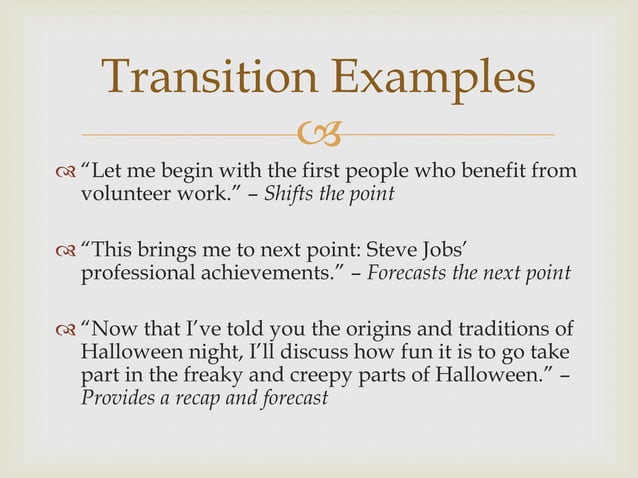Writing your introduction, transitions, and conclusion | PPT