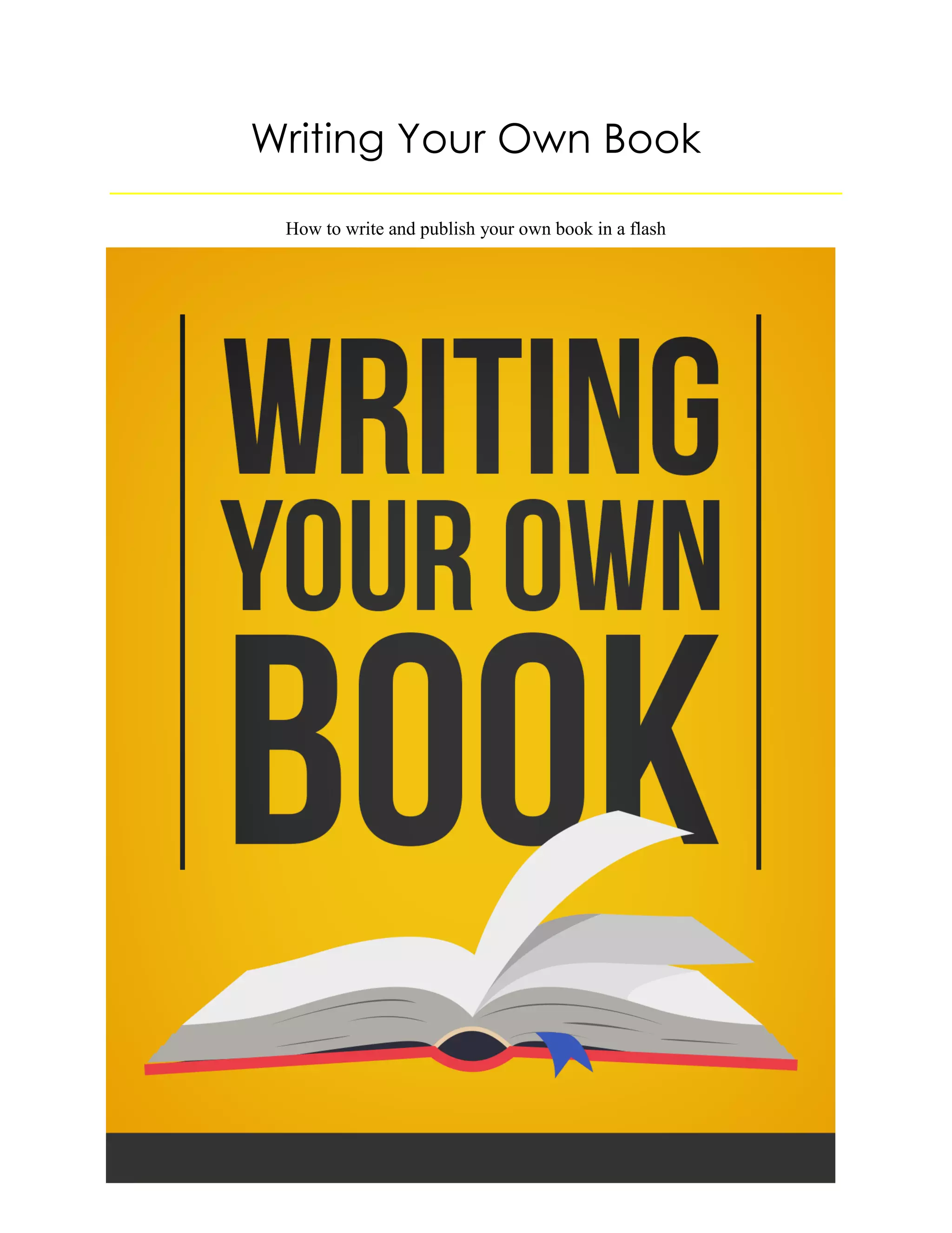 Writing your own book | PDF