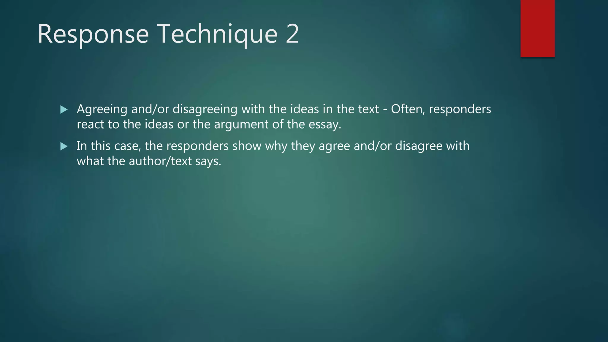 Writing your response for a Summary Response Essay | PPTX