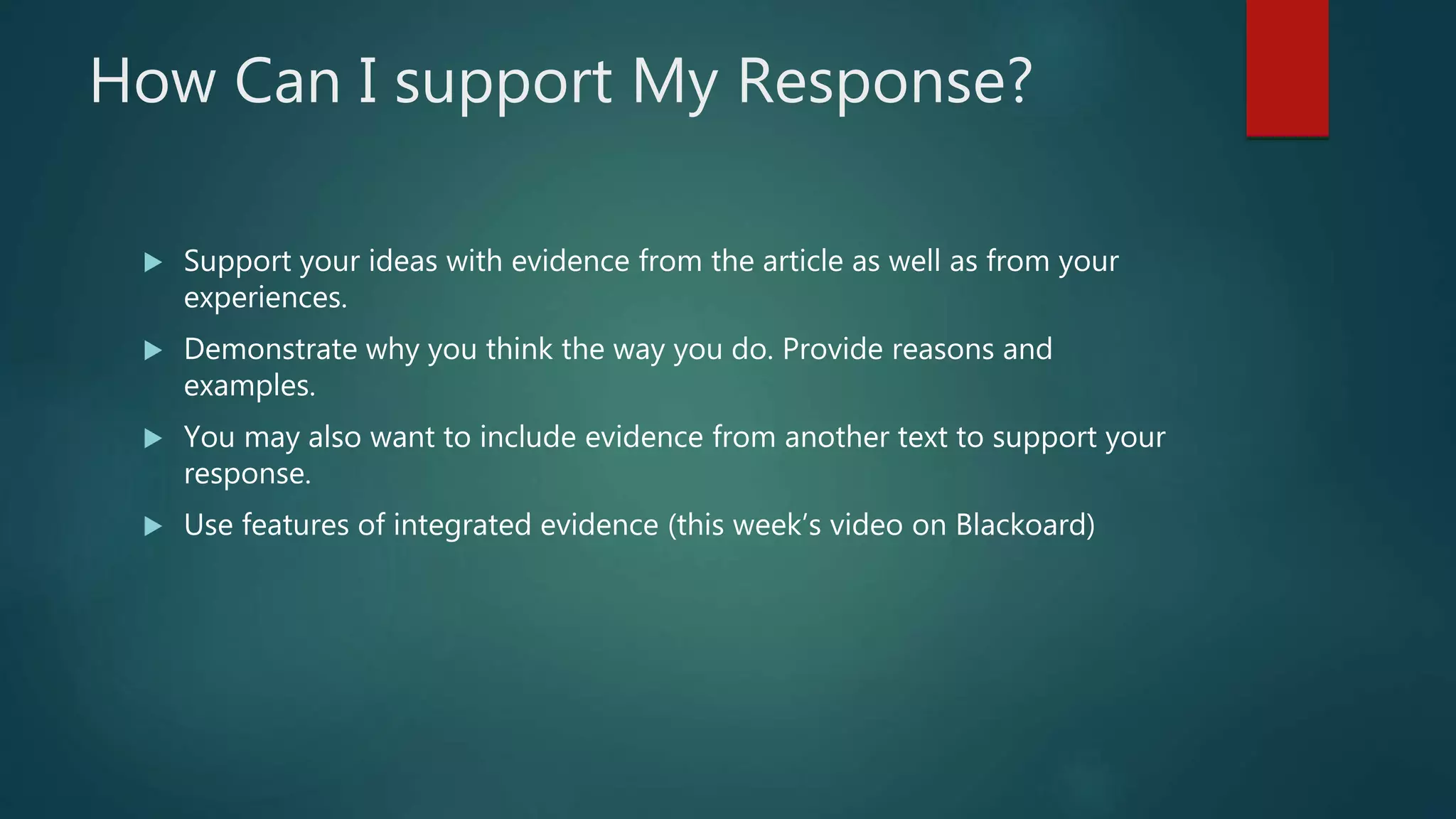 Writing your response for a Summary Response Essay | PPTX