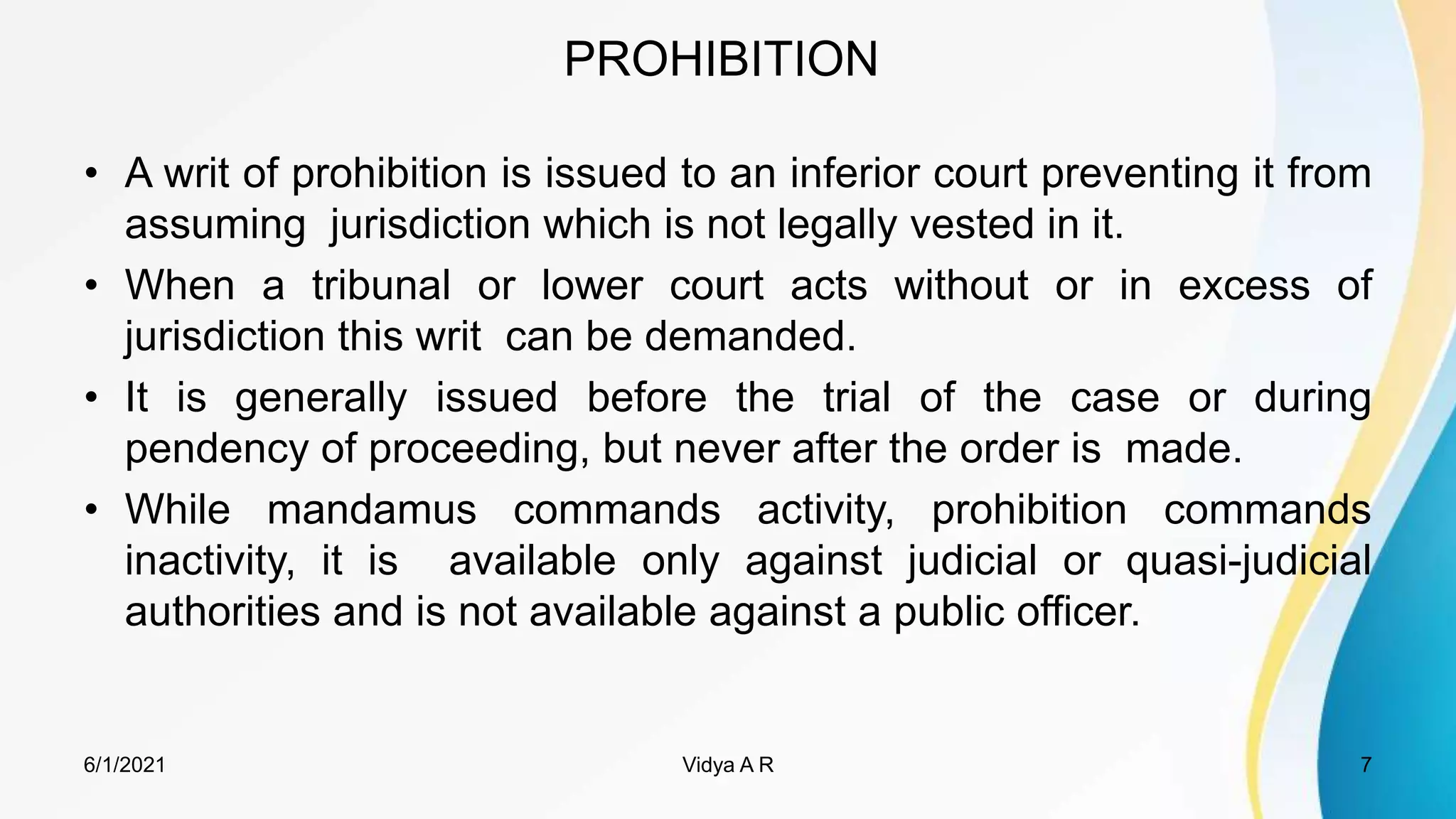 Writ jurisdiction | PPTX