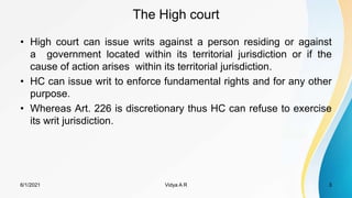 Writ jurisdiction | PPTX