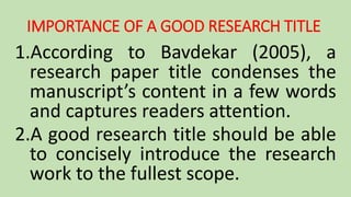 WRITNG A RESEARCH TITLE.pptx