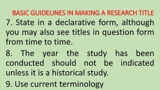 WRITNG A RESEARCH TITLE.pptx