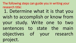 WRITNG A RESEARCH TITLE.pptx