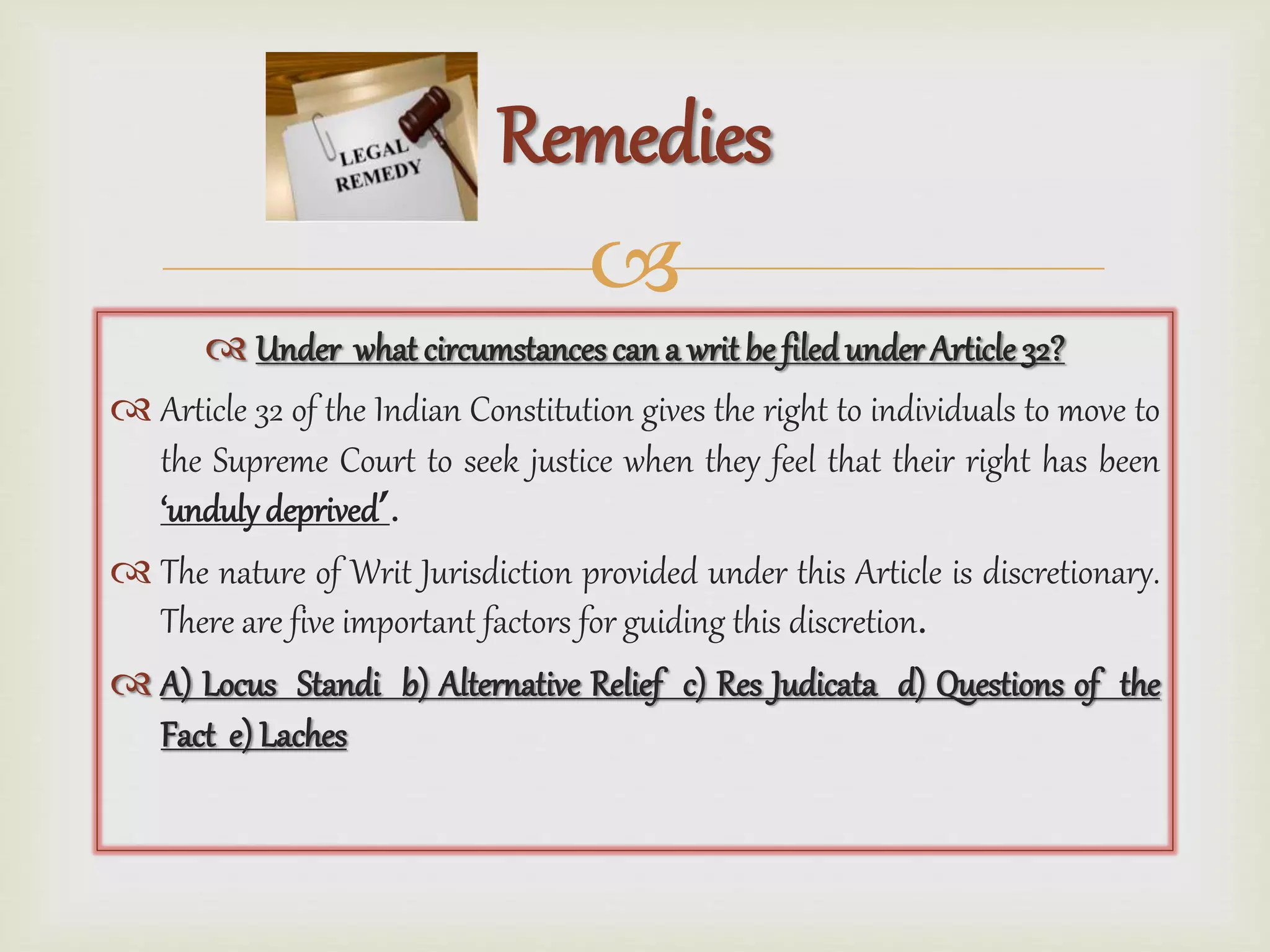 Writ petitions revised | PPTX