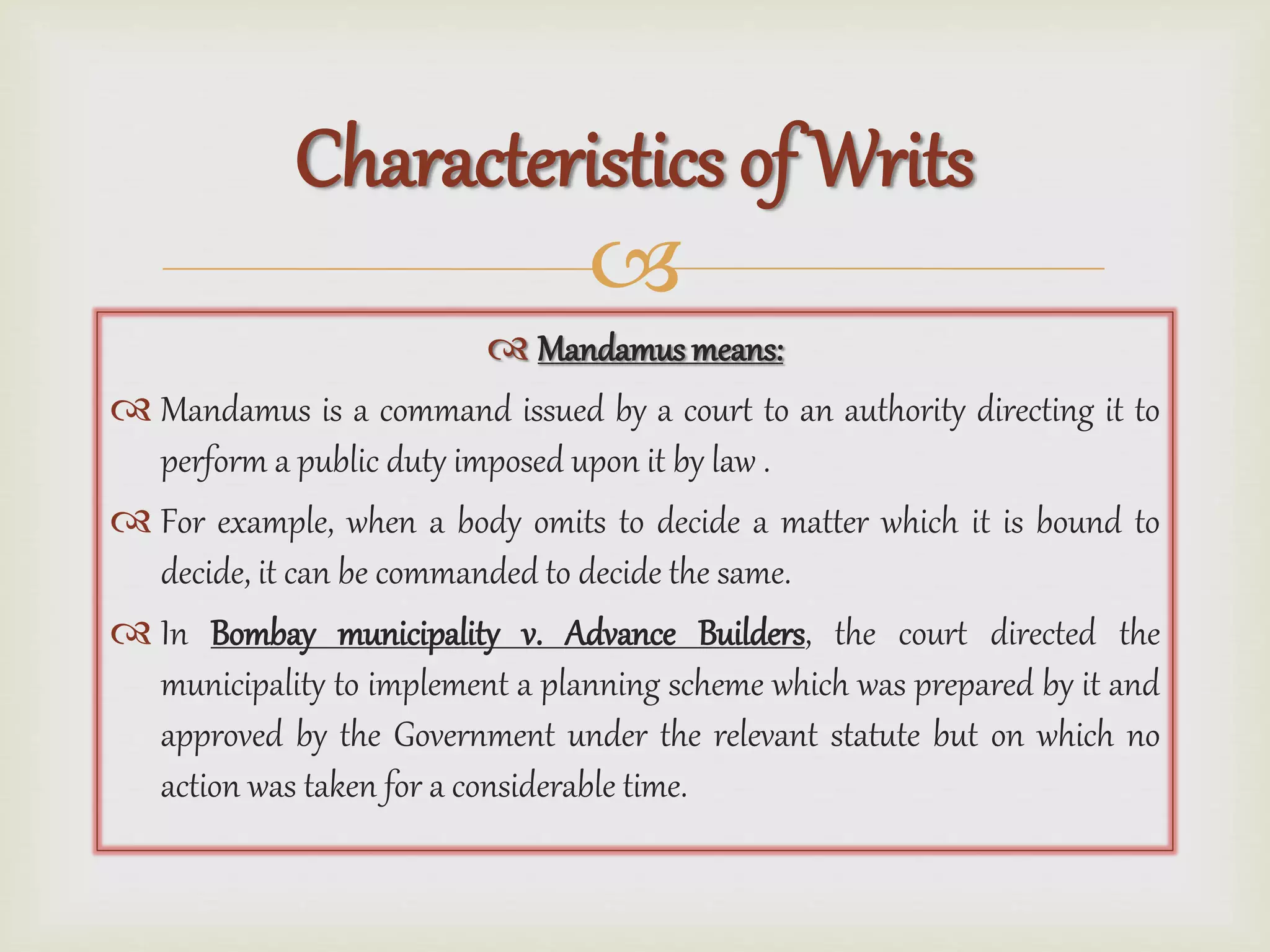Writ petitions revised | PPTX