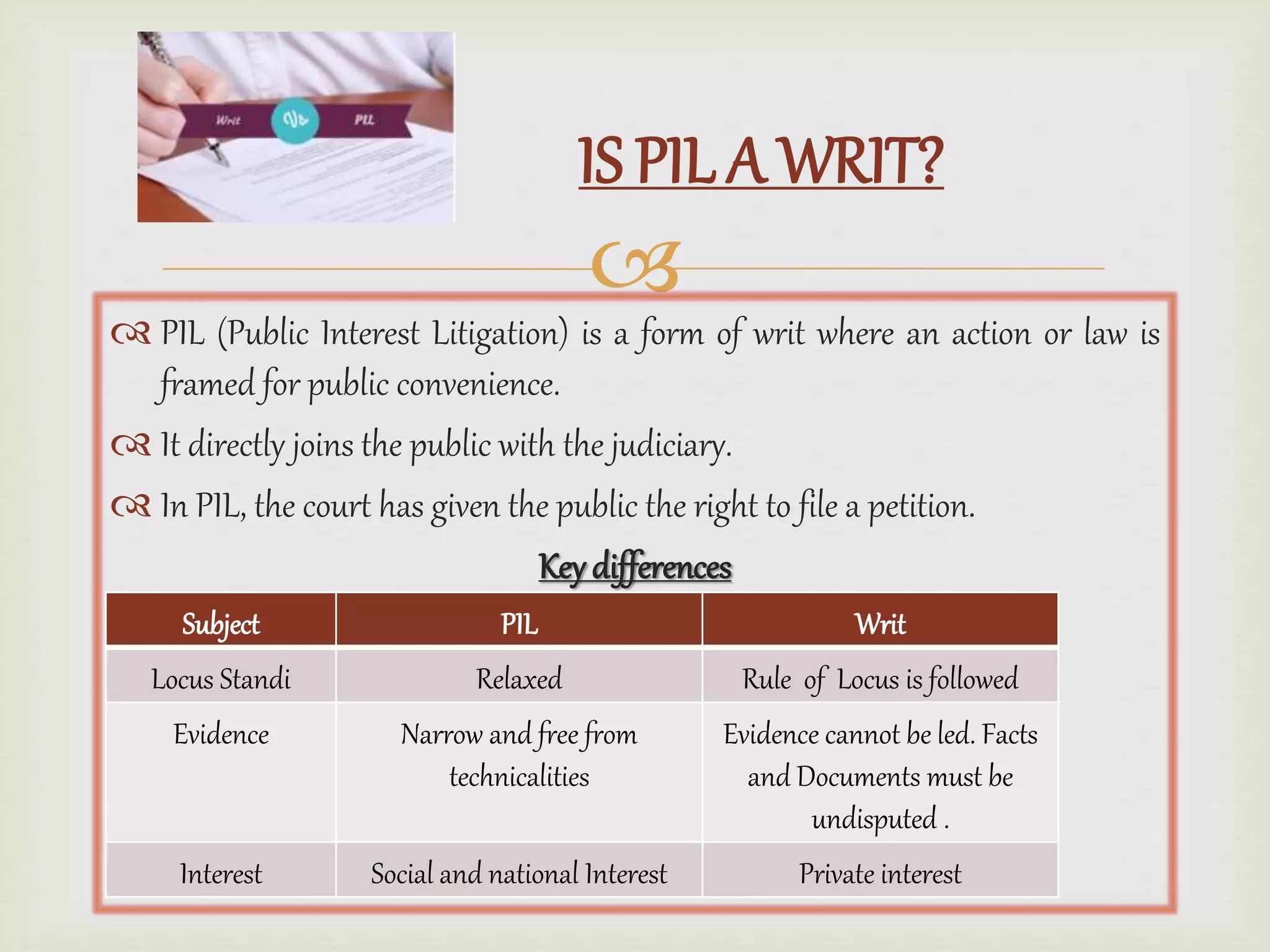 Writ petitions revised | PPTX