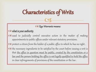 Writ petitions revised | PPTX