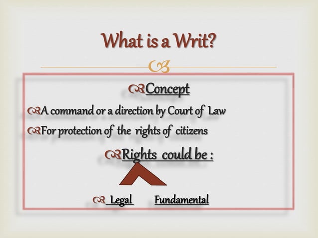 Writ petitions revised | PPTX | Law