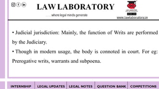 Writs in Constitution of India | PPTX