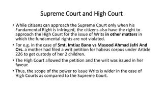 concept of Writs.pptx of Indian constitution | PPTX