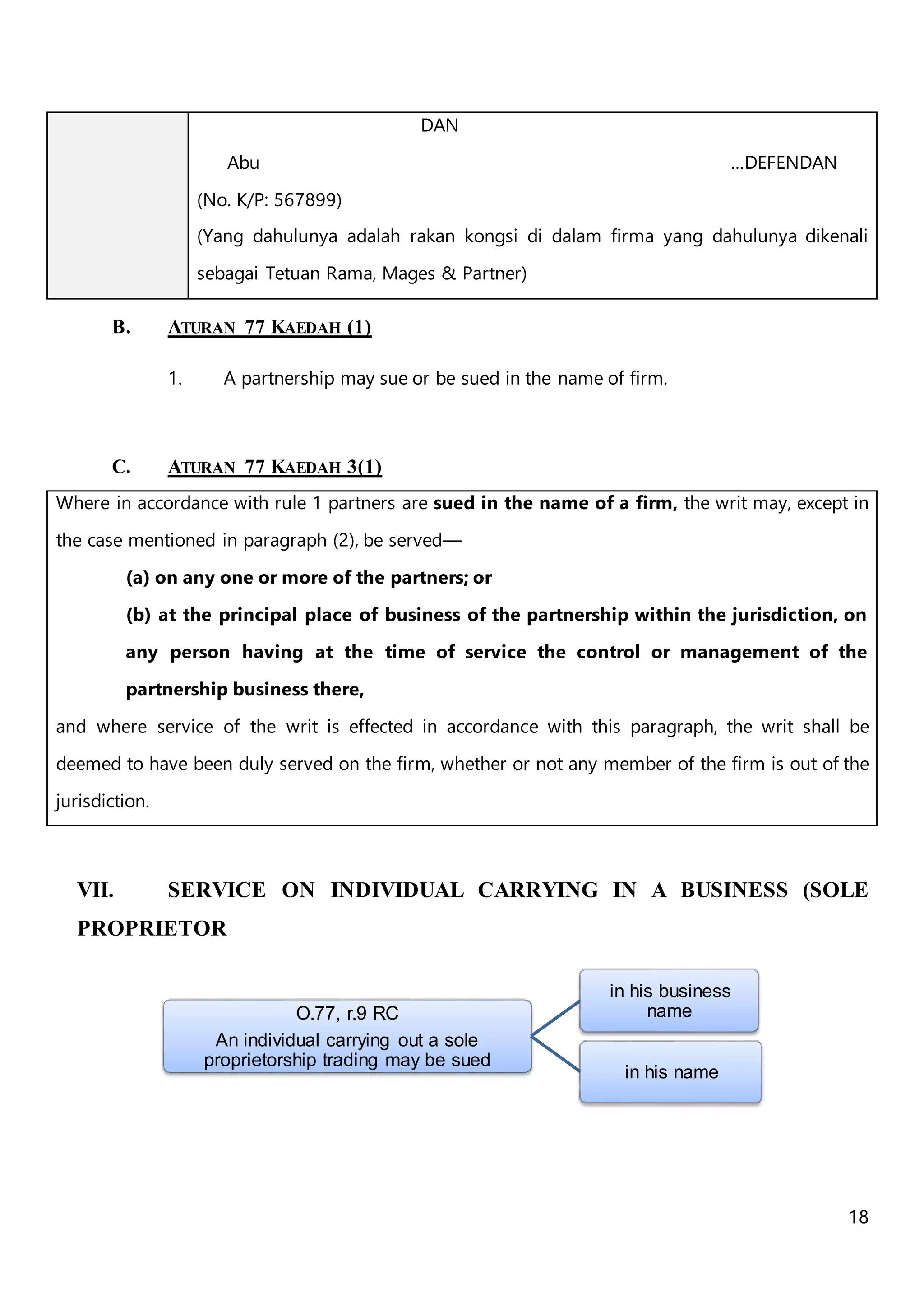 Writ, service, appearance & judgment in default (2017-2018) | DOCX