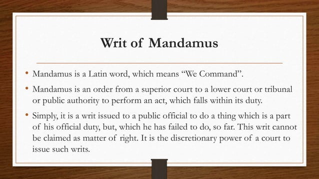 Writs under Indian constitution | PPTX | Hinduism | Religion & Spirituality