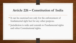 Writs under Indian constitution | PPTX