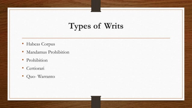 Writs under Indian constitution | PPTX | Hinduism | Religion & Spirituality