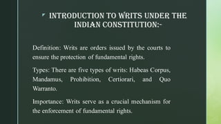 The concept of Writs under Indian Constitution.pdf