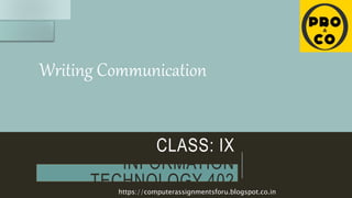 Written communication skills | PPT