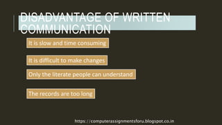 Written communication skills | PPT