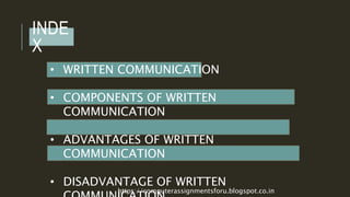 Written communication skills | PPT