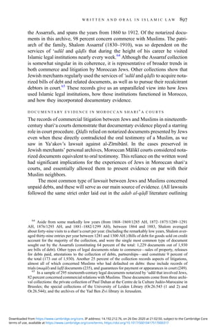 WRITTEN AND ORAL IN ISLAMIC LAW - DOCUMENTARY EVIDENCE AND NON-MUSLIMS ...