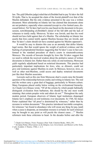 WRITTEN AND ORAL IN ISLAMIC LAW - DOCUMENTARY EVIDENCE AND NON-MUSLIMS ...