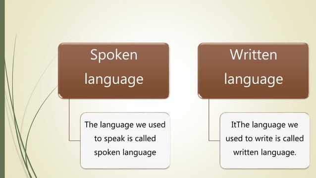 Written and spoken english | PPTX