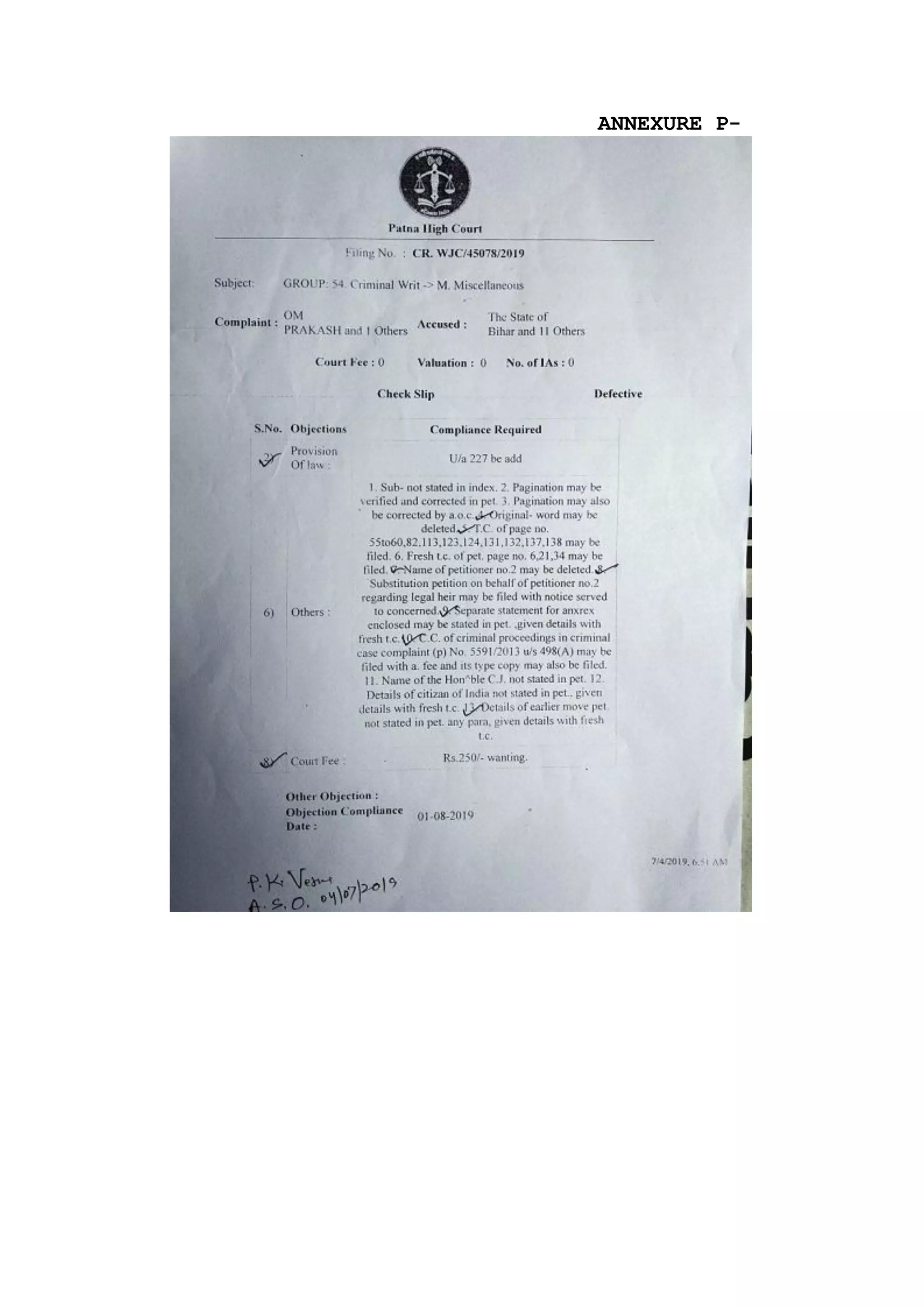 Written Arguments along with Affidavit before Patna High Court | PDF