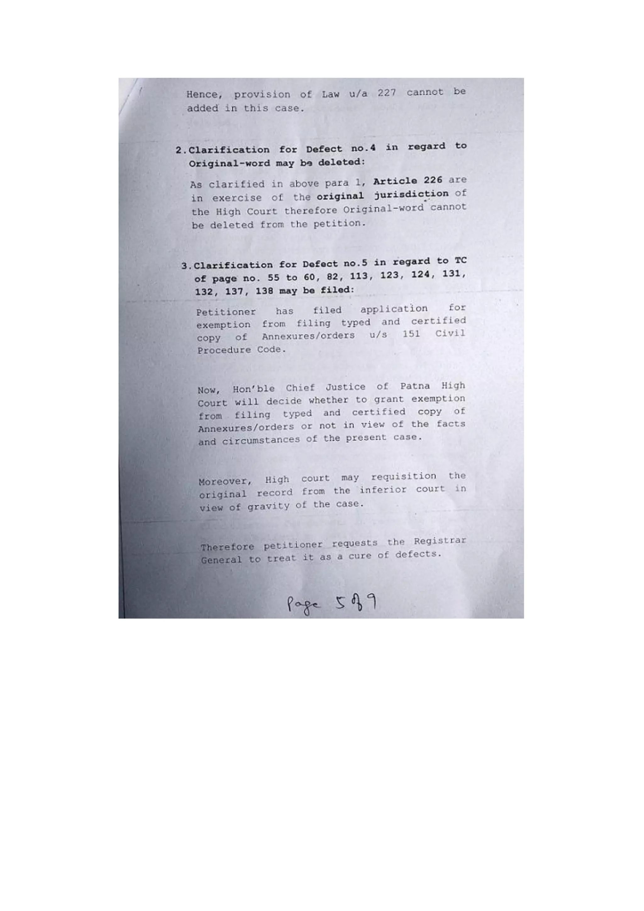 Written Arguments along with Affidavit before Patna High Court | PDF