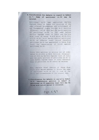 Written Arguments along with Affidavit before Patna High Court | PDF