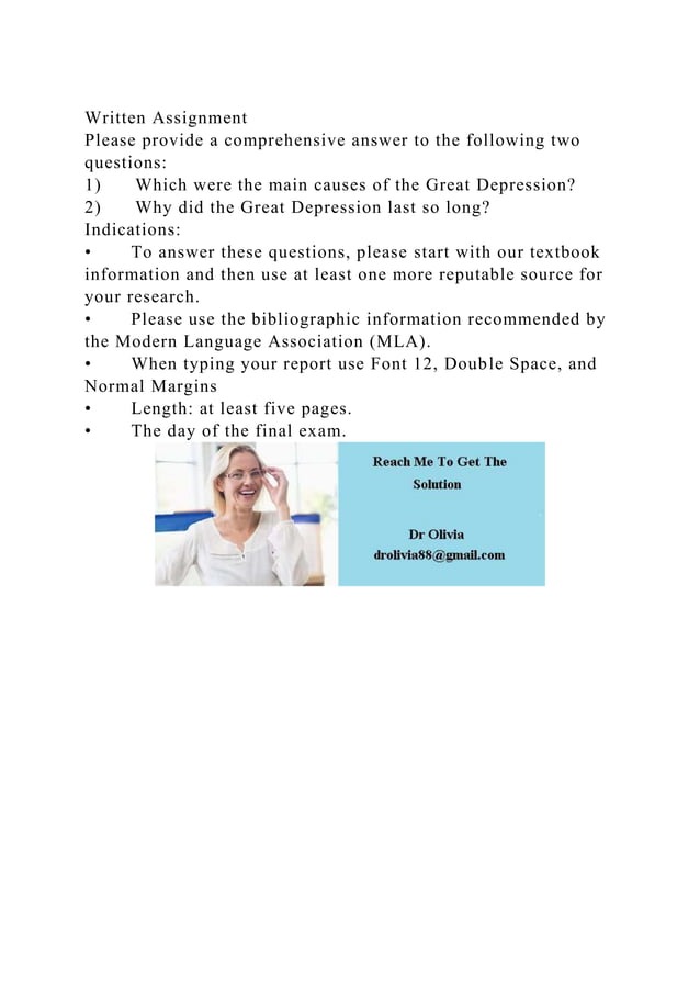 Written AssignmentPlease provide a comprehensive answer to the fol.docx