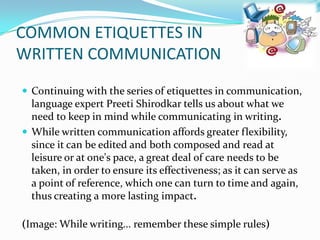 Written communication | PPTX
