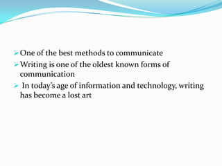 Written communication | PPTX