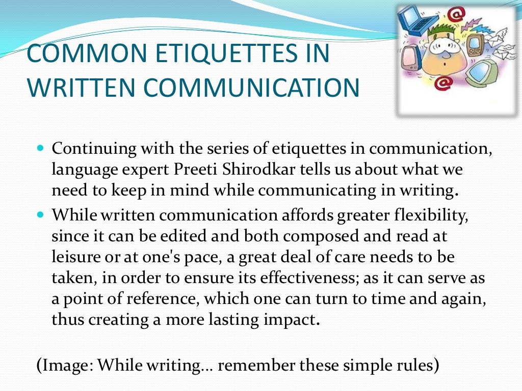 Written communication